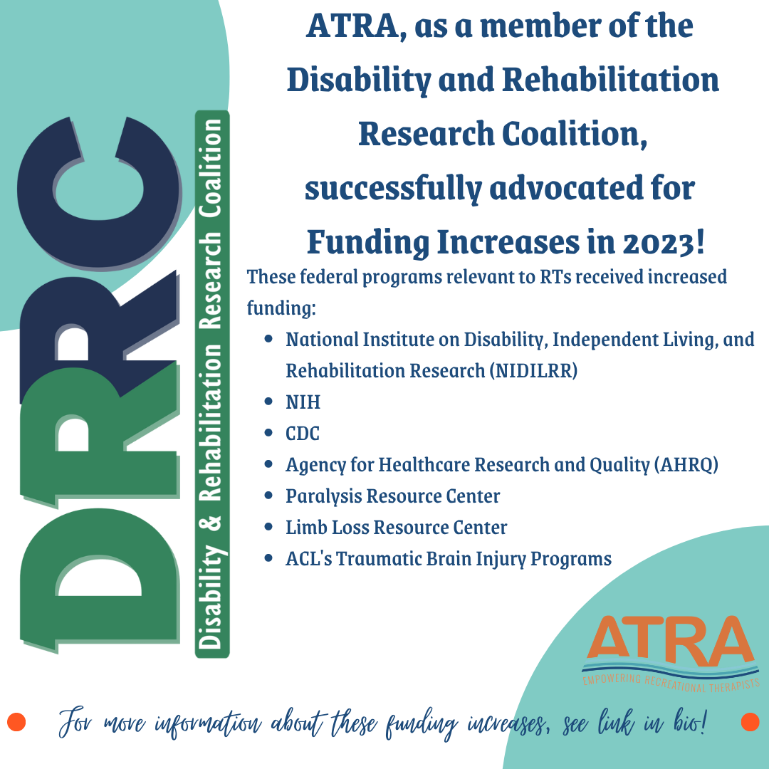 DISABILITY AND REHABILITATION RESEARCH COALITION FUNDING INCREASES