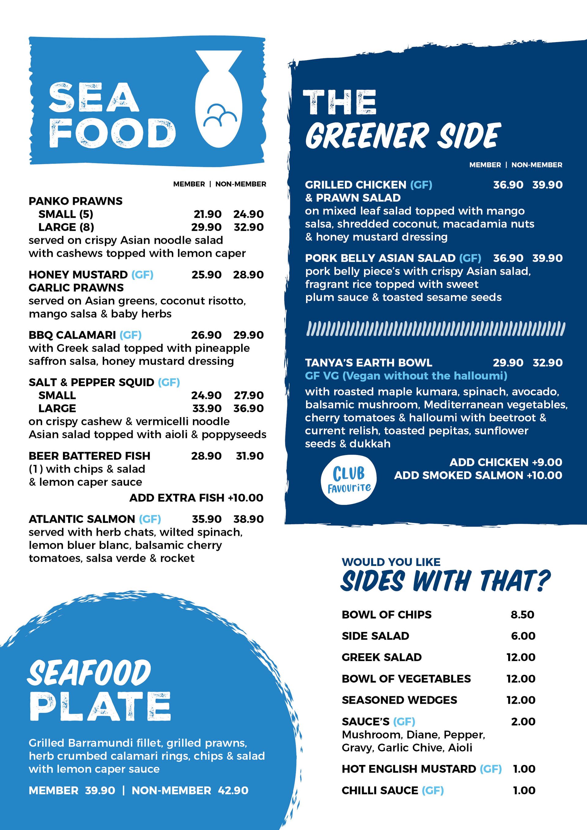 Our Menu | Bluewater Grill
