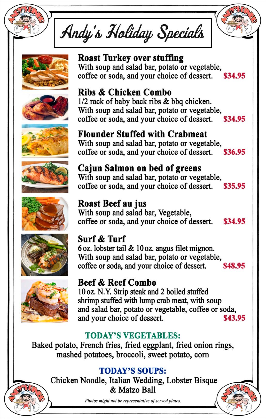 Andy's Diner & Pub Menu