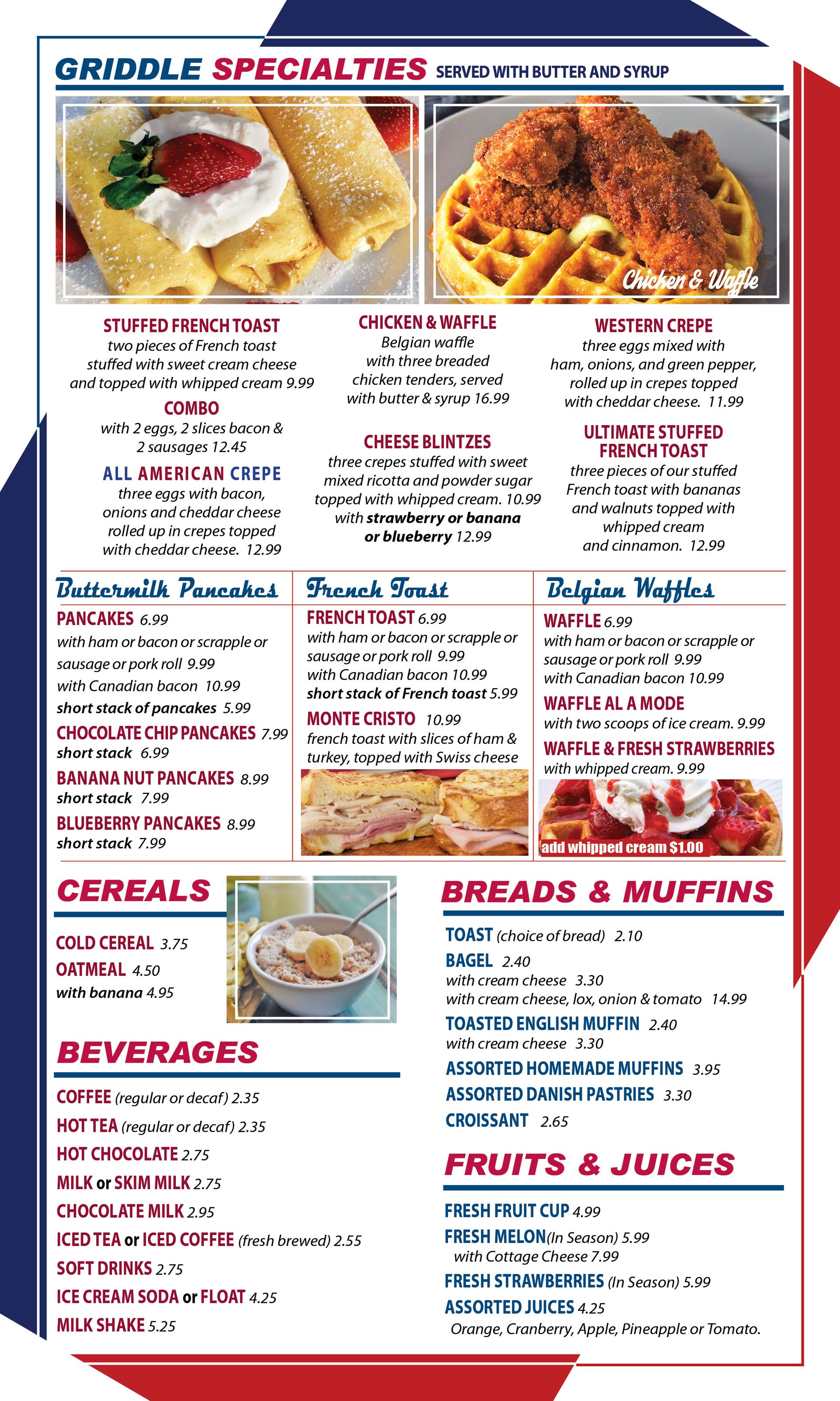 Andy's Diner & Pub Menu