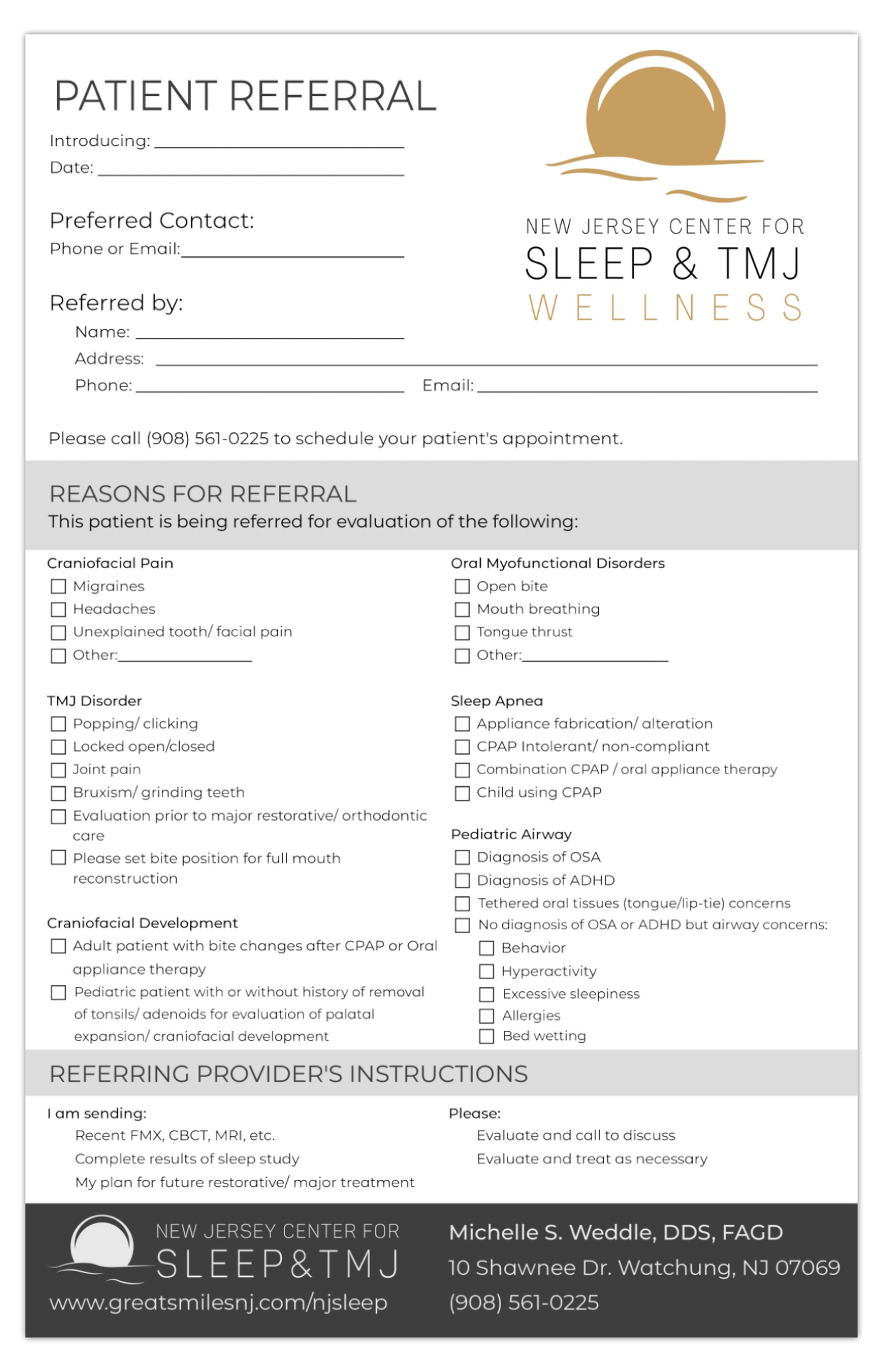 Referring Providers - NJ Sleep & TMJ Wellness