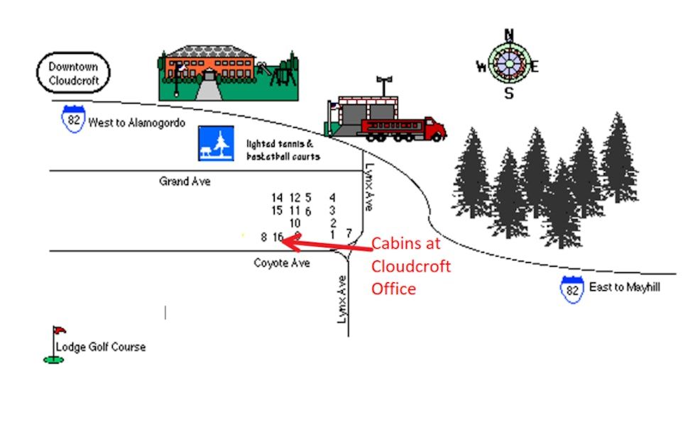Maps & Directions | The Cabins at Cloudcroft | NM