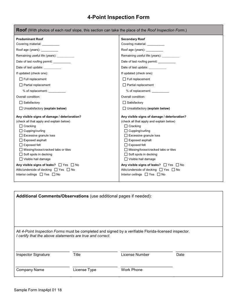 4 Point Inspection Cape Coral - Fort Myers