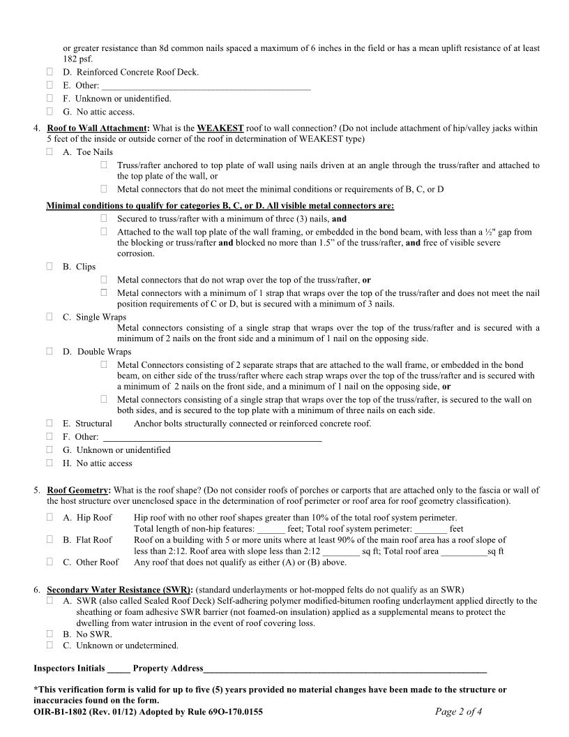 Wind Mitigation Inspection Cape Coral - Fort Myers