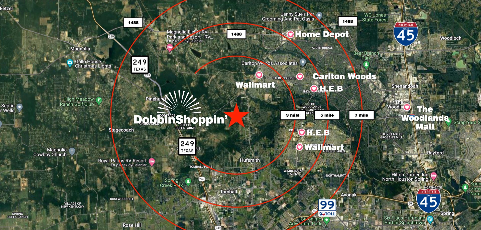 Retail Space for Lease | Dobbin Shoppin' | Magnolia, TX