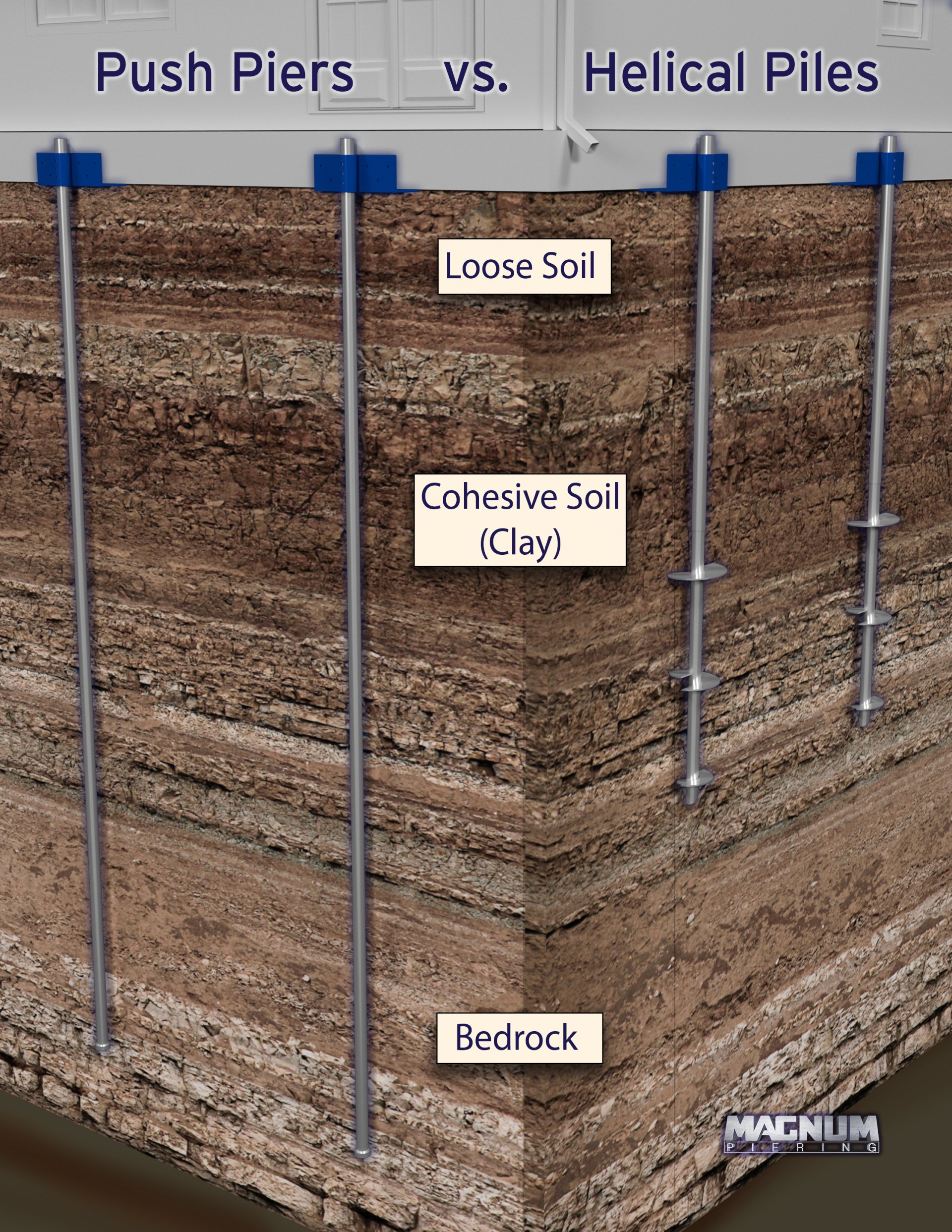 Foundation Repair with Push Piers | The Drying Co.