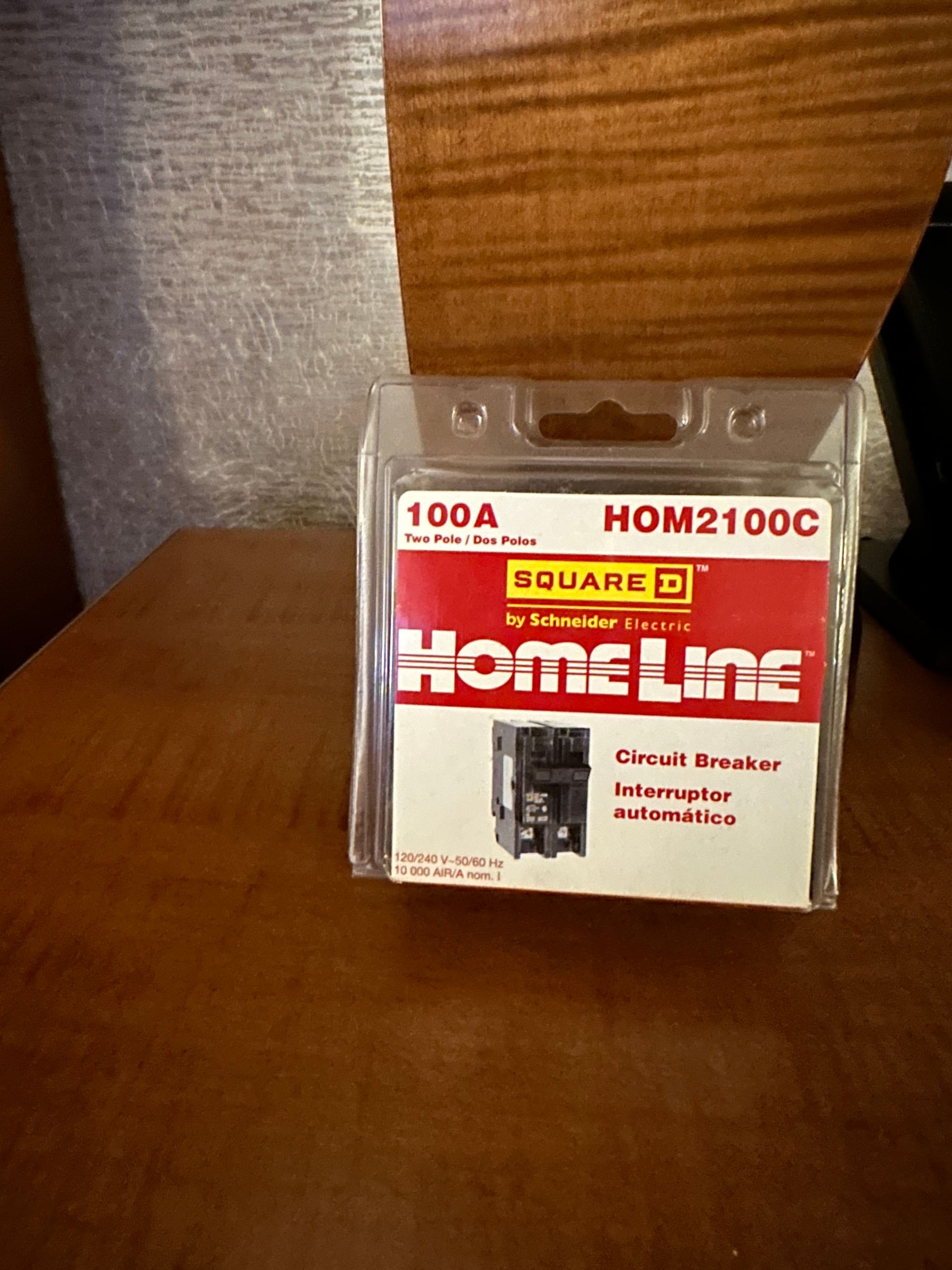 Square D HomeLine Circuit Breaker 100A Two-Pole 120/240 V-50/60 Hz ...