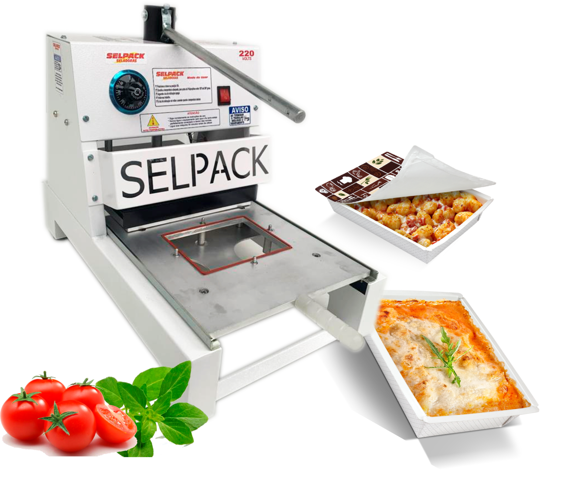 SELPACK SELADORAS MANUAIS PARA COPOS, POTES E BANDEJAS PARA DELIVERY