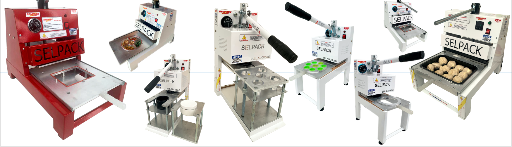 SELPACK SELADORAS MANUAIS PARA COPOS, POTES E BANDEJAS PARA DELIVERY