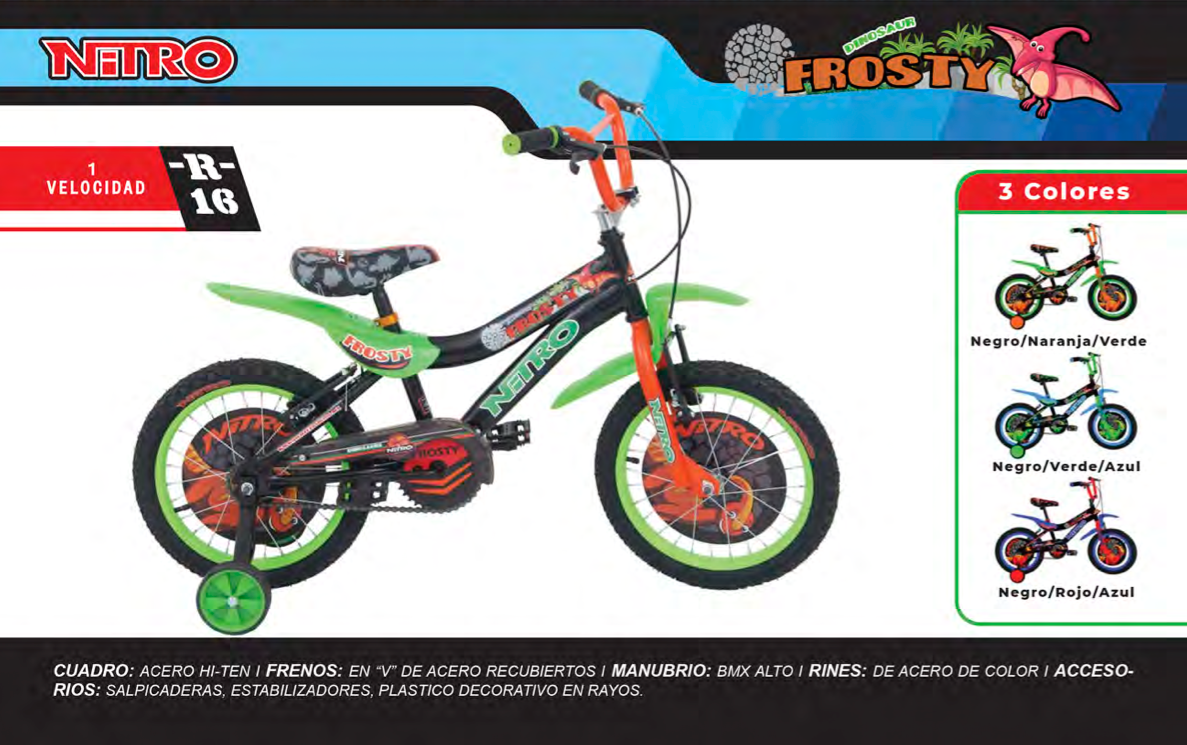 Bicicleta Infantil Rod.16 Nitro Frosty