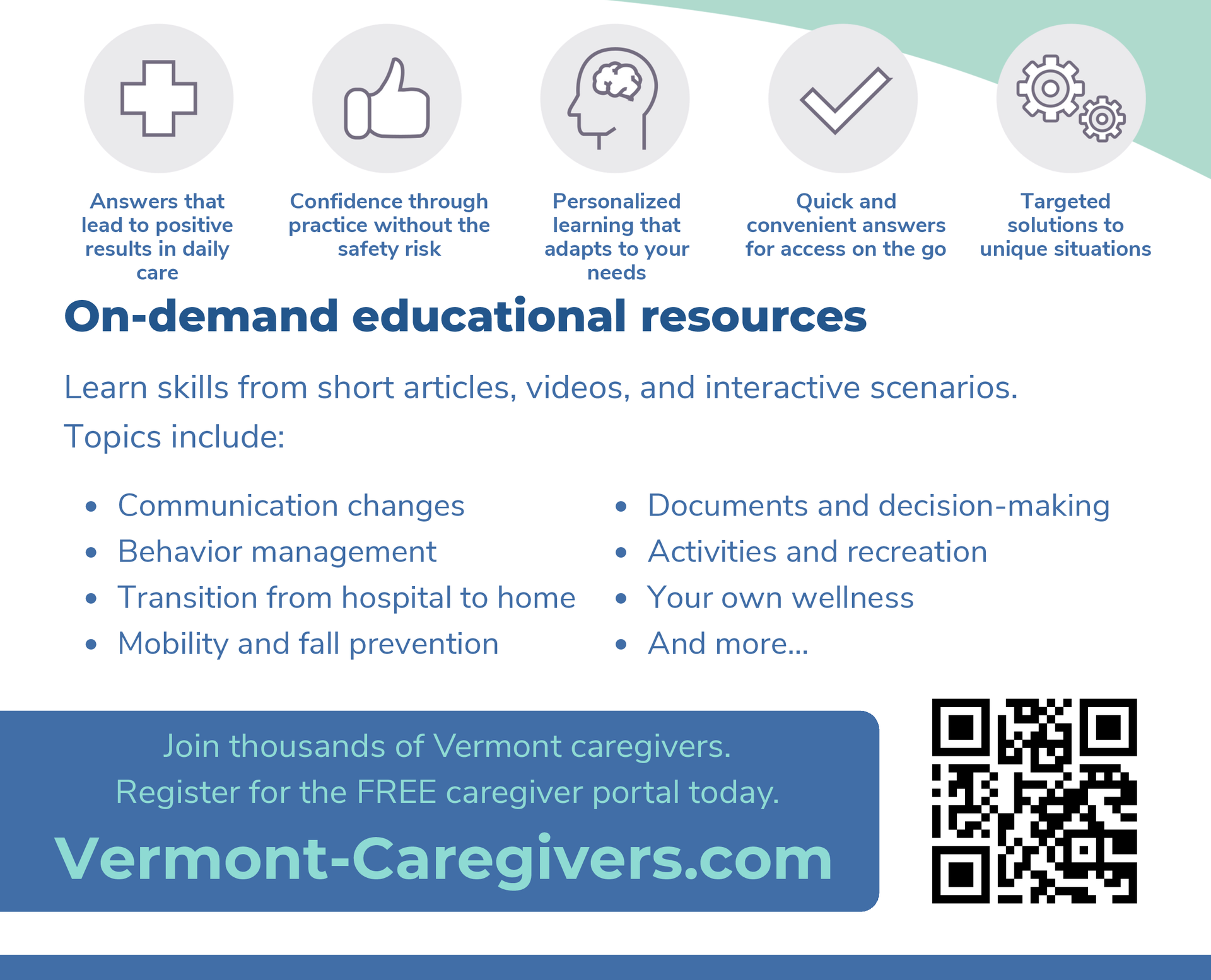 Empowering Vermont Caregivers: Free Online Training and Support through ...