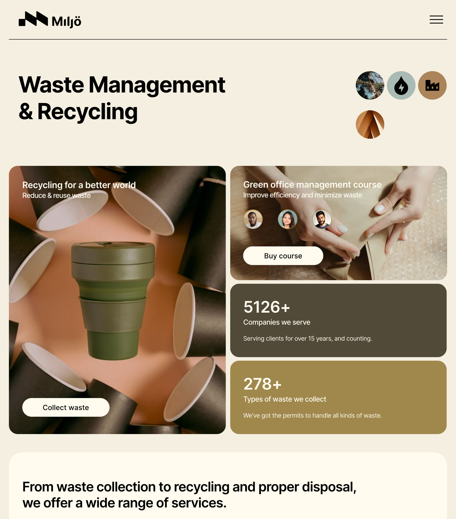 Recycling Service Website Design