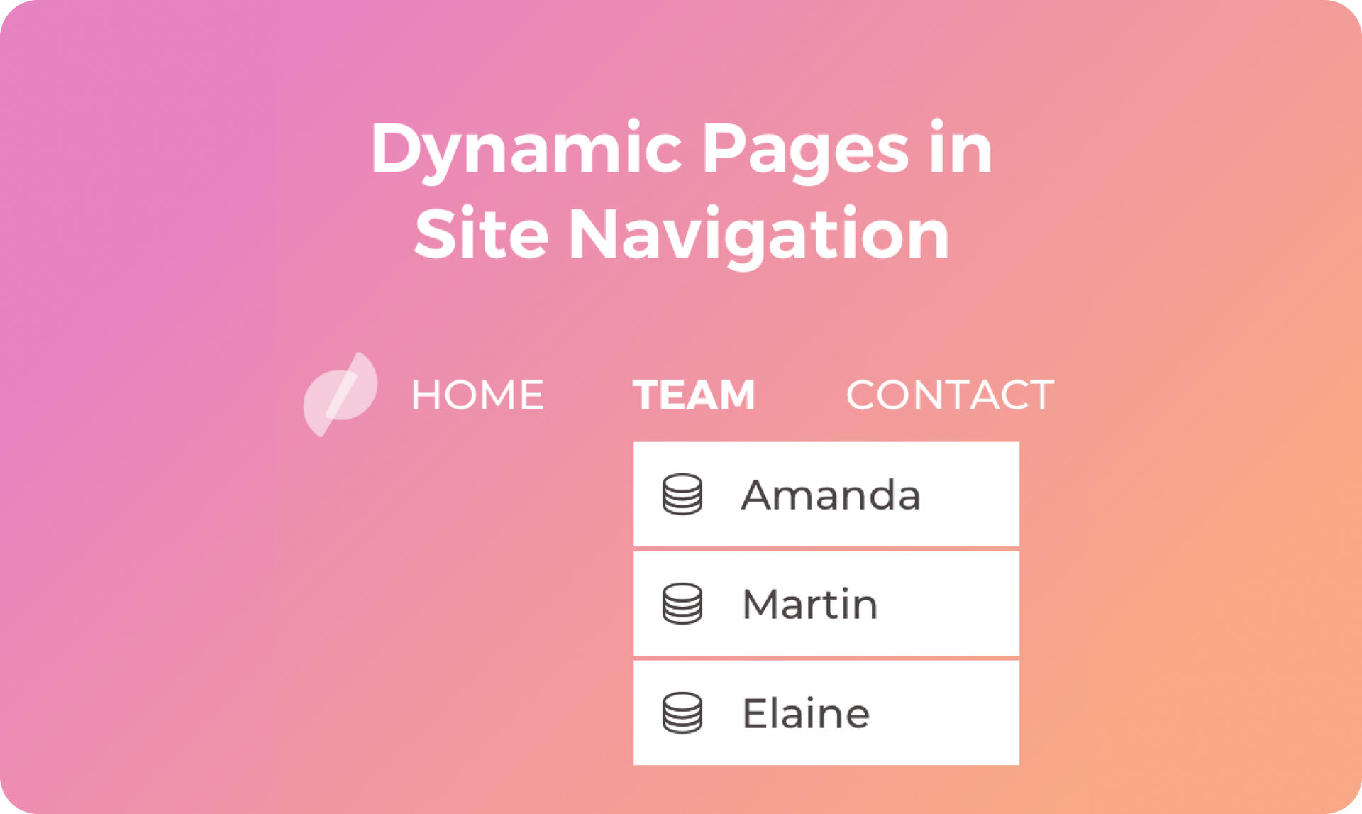 Dynamic Page Items: Now in Site Navigation