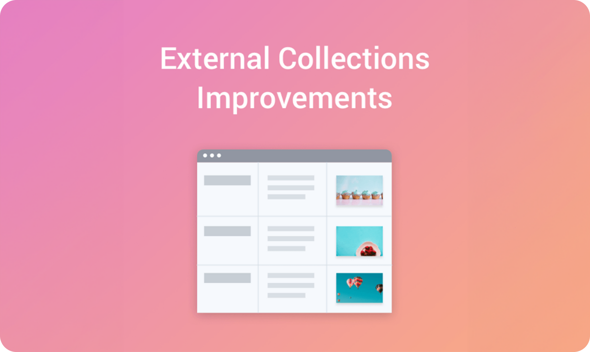 External Collections: Improvements