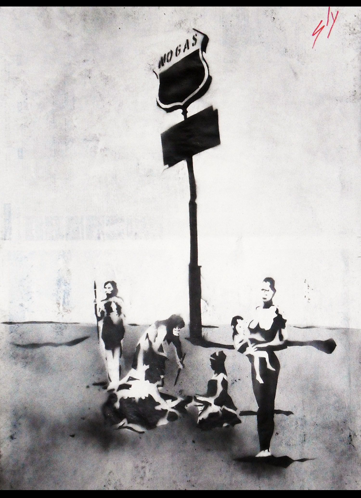 Urban art, Pop art by Juan Sly - it's cheaper direct - gas tank.