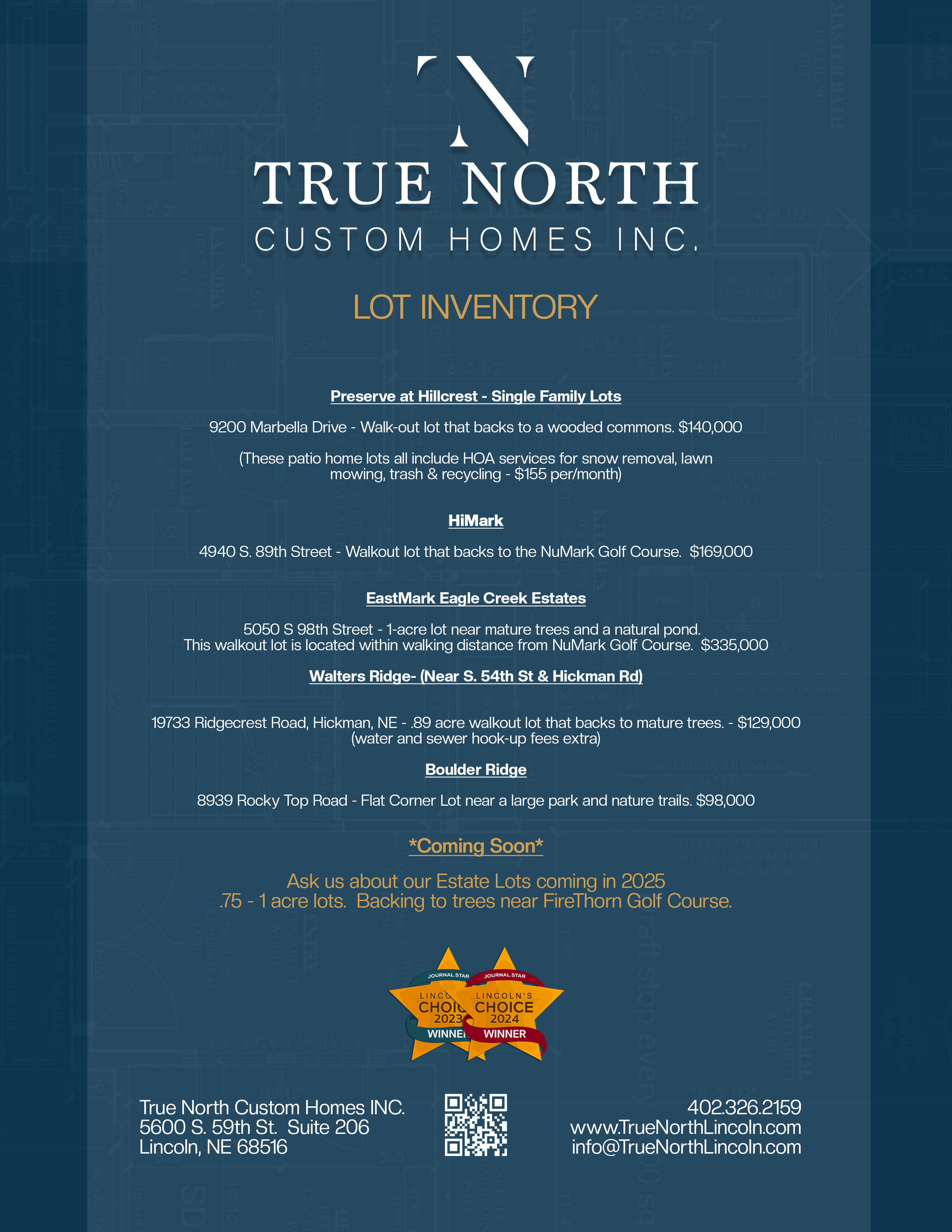 Current Properties and Lots For Sale