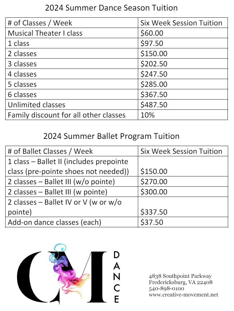 Summer 2024 Schedule