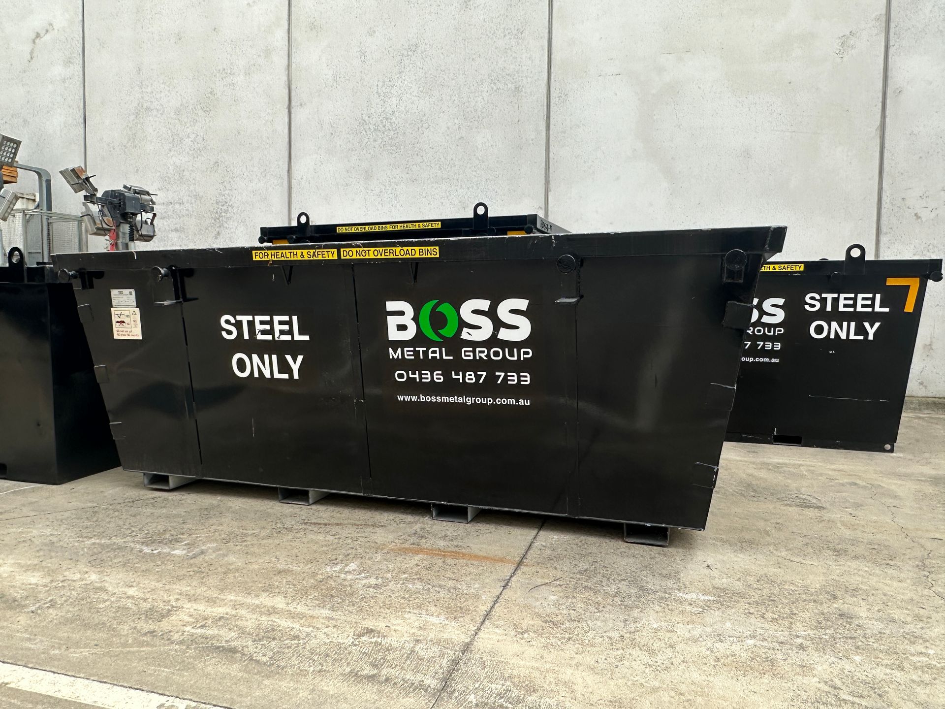 BIN SIZES | Boss Metal Group - Scrap Metal Recycling