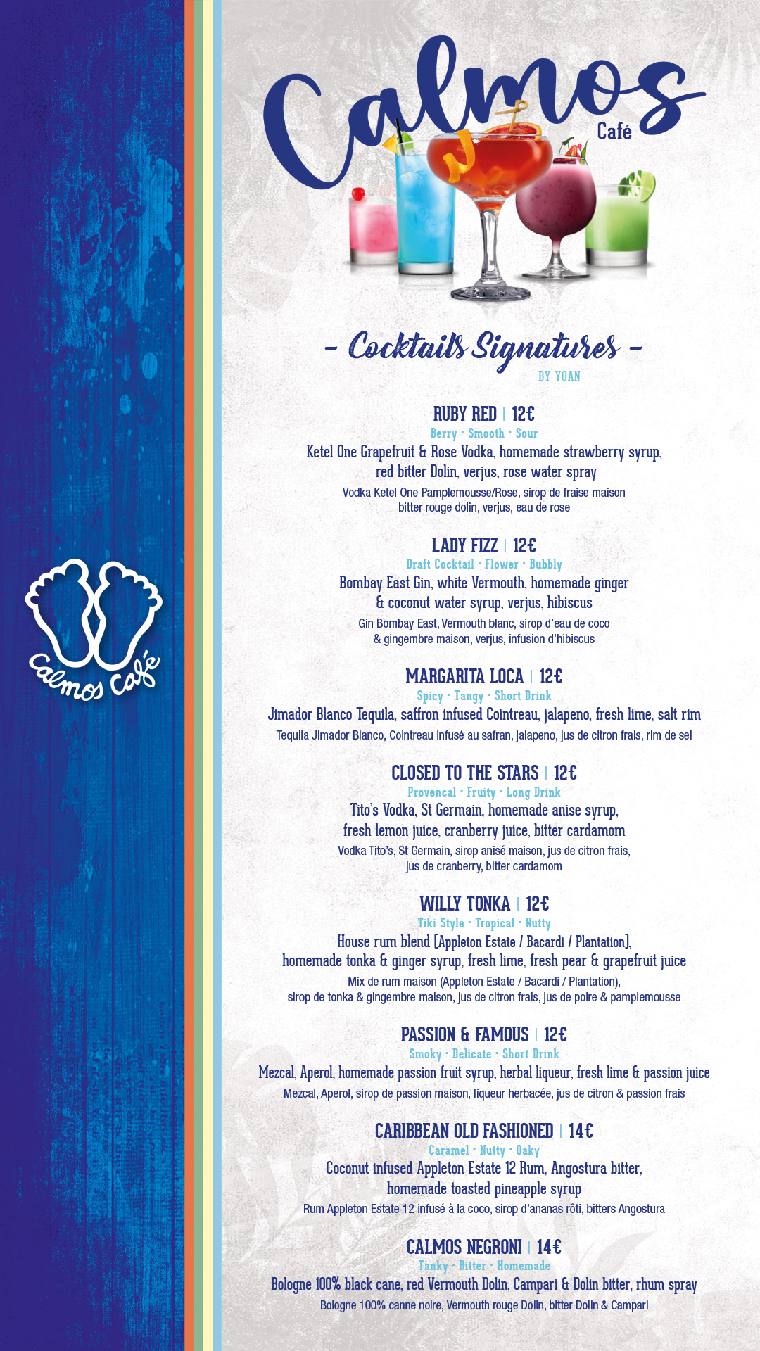 Our Menu | Calmos Café | Restaurant | St. Martin