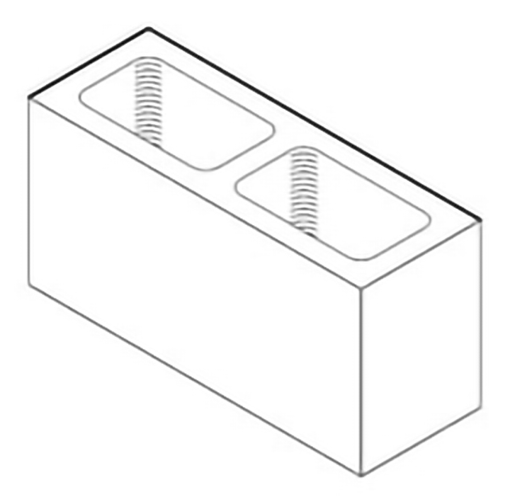 Standard concrete masonry unit