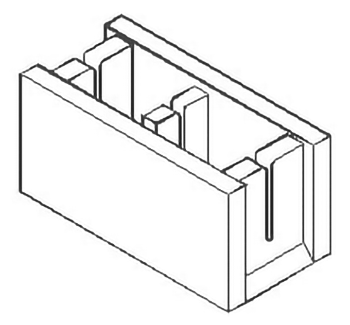 Standard concrete masonry unit