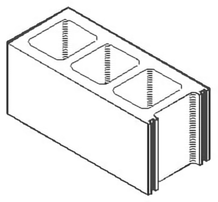 Standard concrete masonry unit