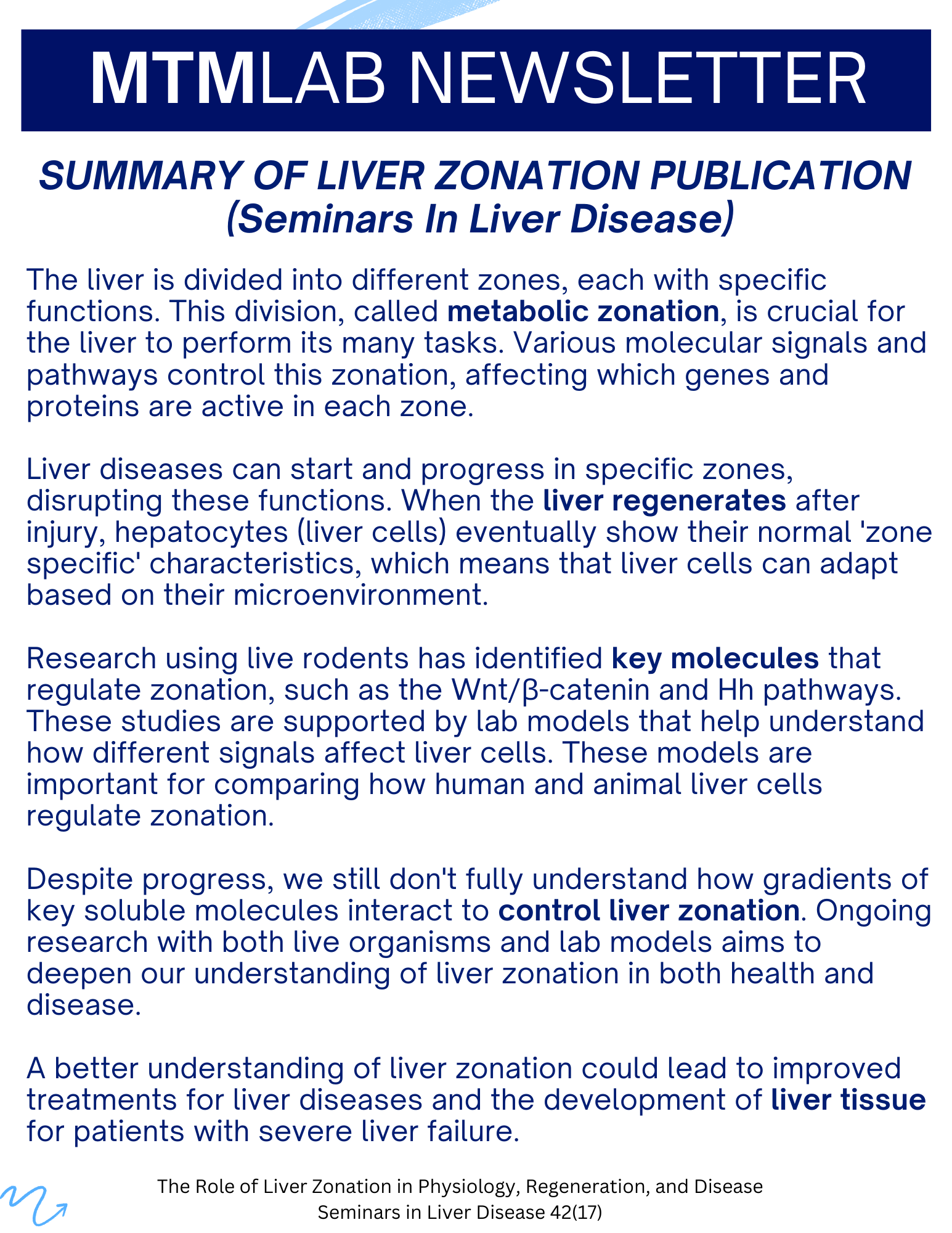 Summary of Liver Zonation Publication (Seminars in Liver Disease)