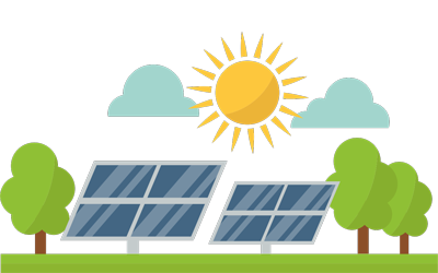 Förnybar energi med solceller, batterilagring och elbilsladdare