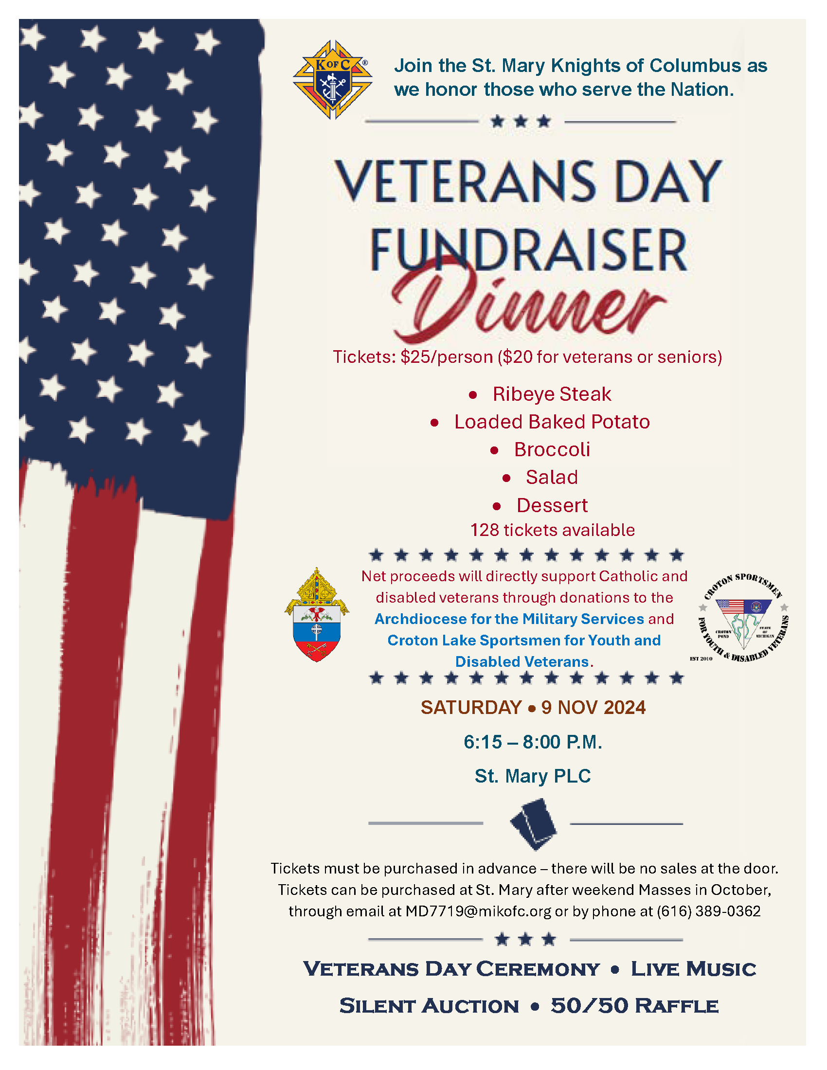 KoC Veteran Day Fundraiser