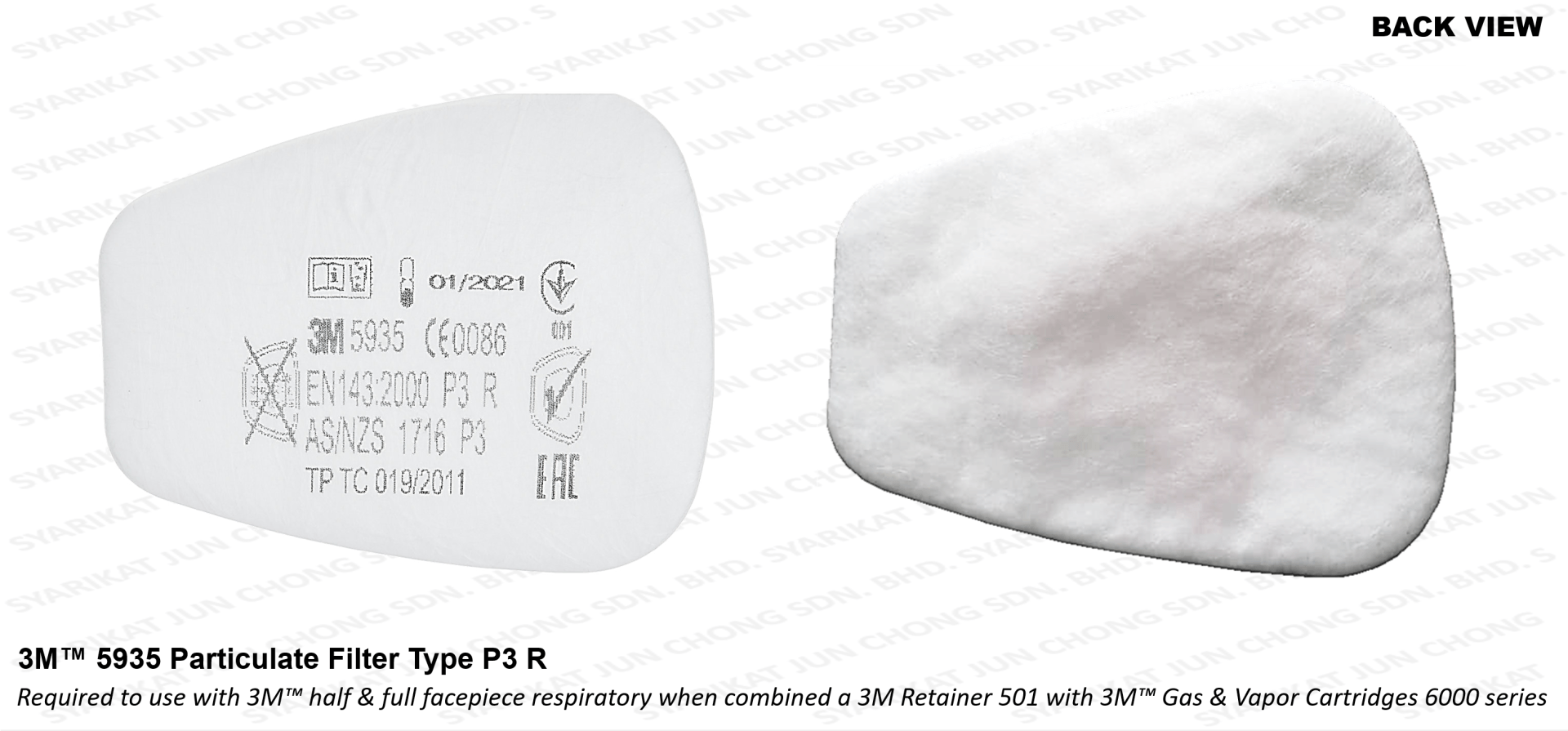 Respirator 3M™ 5935 Particulate Filter Type P3 R