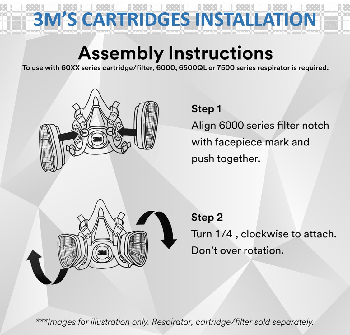 Respirator 3M™ 6059 ABEK1 Multi-Gas Cartridge