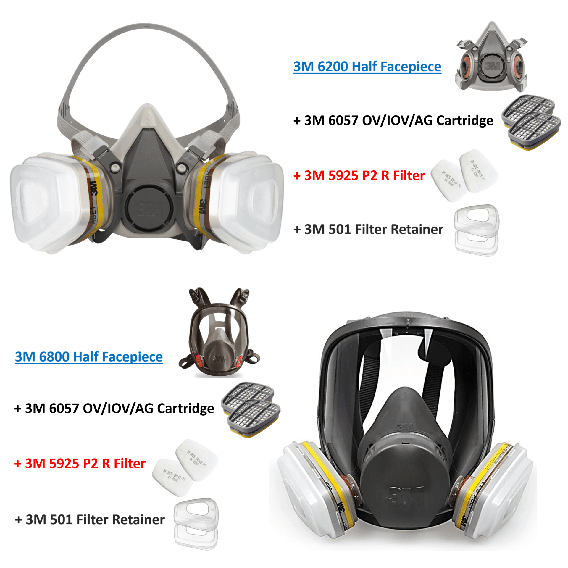 Respirator 3M™ 5925 Particulate Filter Type P2 R