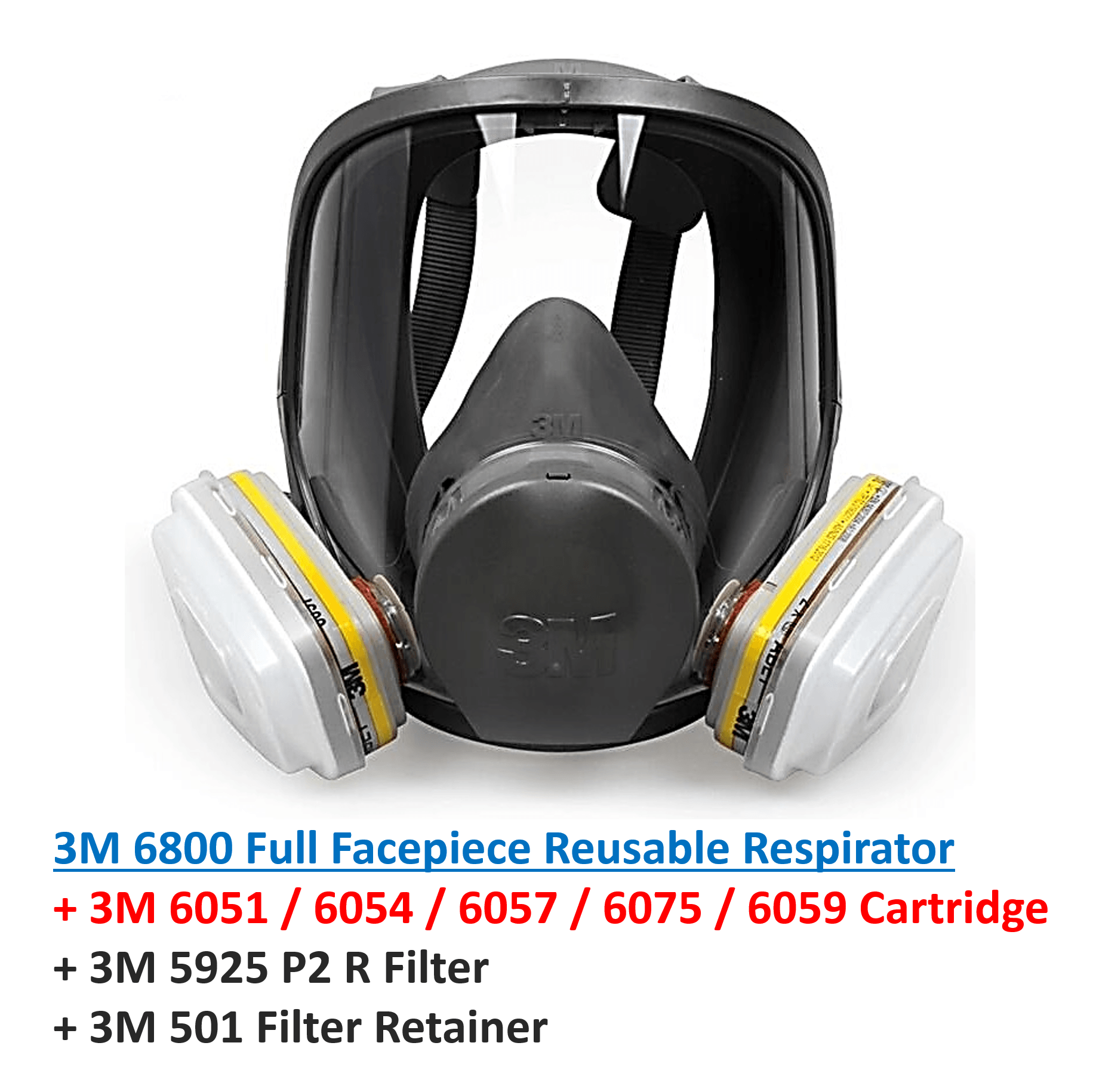 3M™ 6800 Double Cartridge Full Face Piece Reusable Respirator