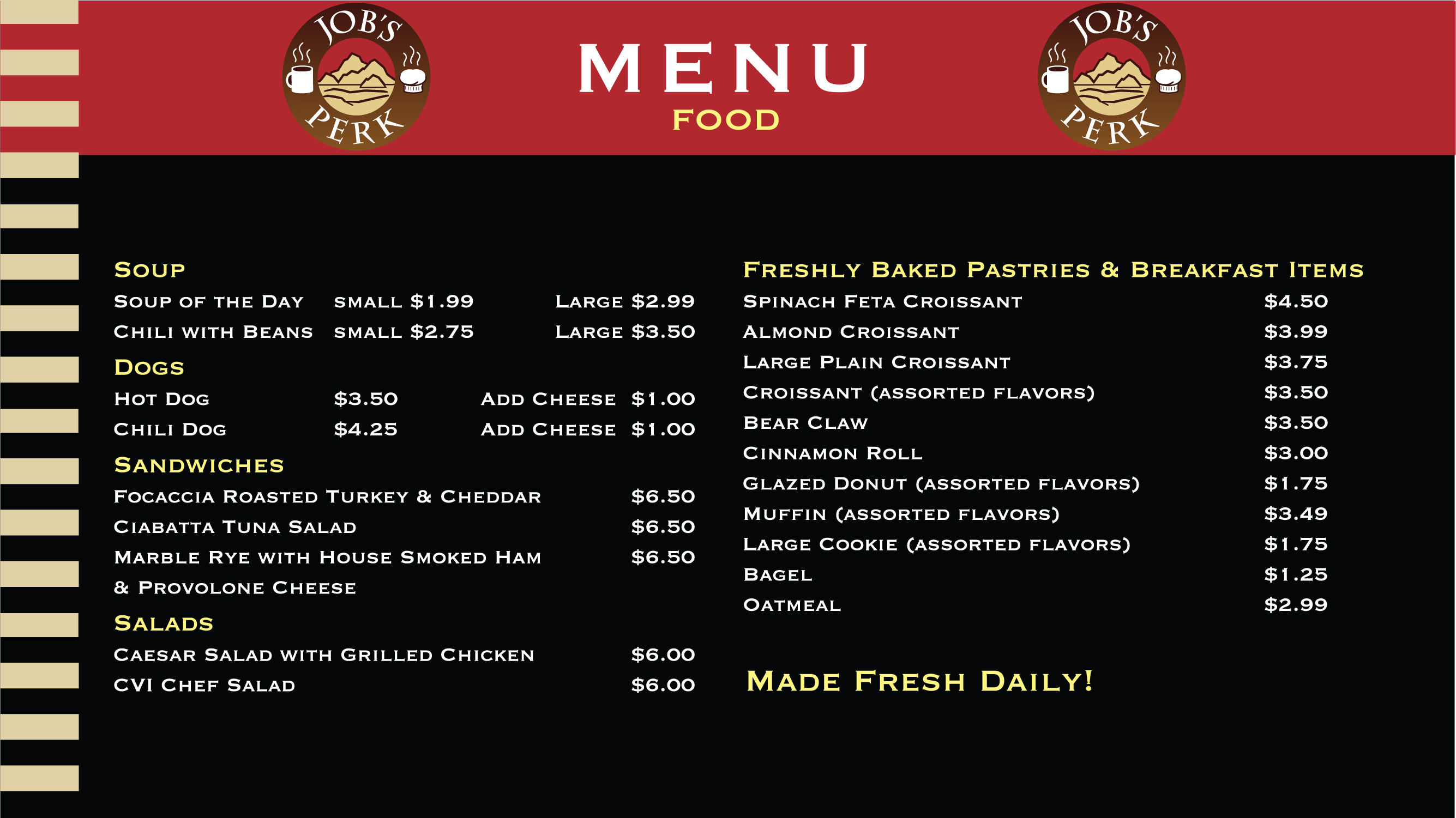 Job's Perk | Carson Valley Inn | Coffee Shop