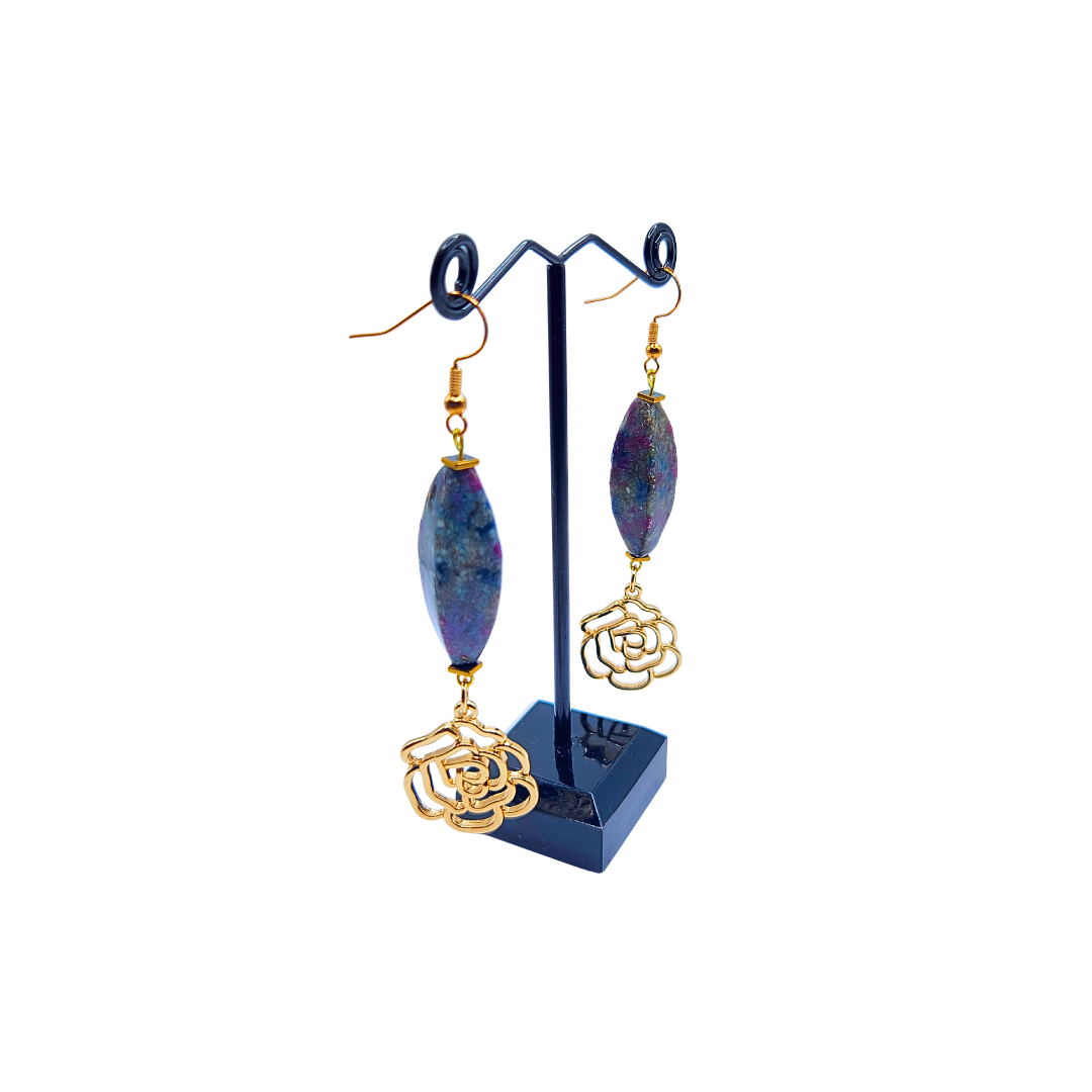 Ruby Rose Kyanite Crystal Earrings | IsaRey Designs
