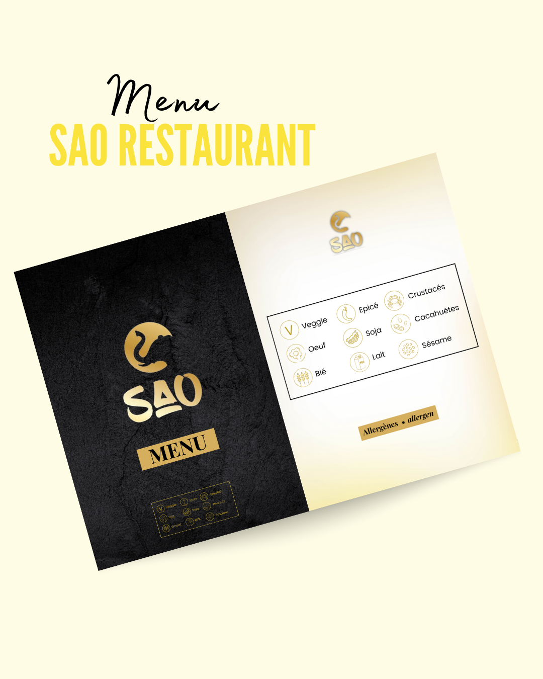 Menus pour restaurants | Portfolio | Bonjour Success