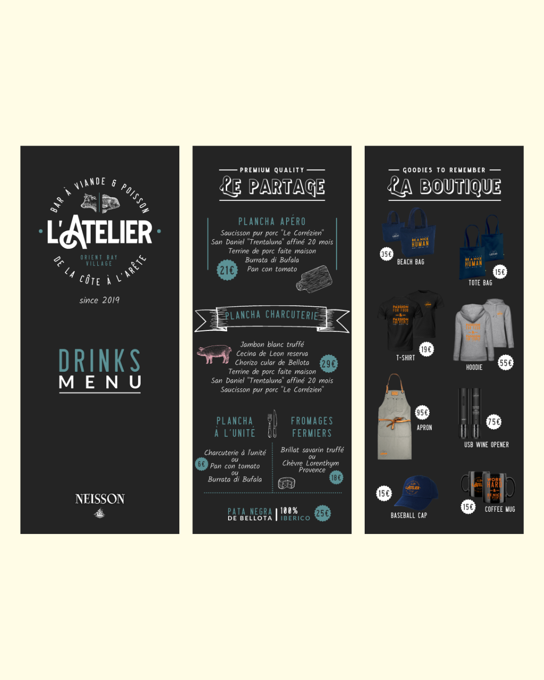 Menus pour restaurants | Portfolio | Bonjour Success