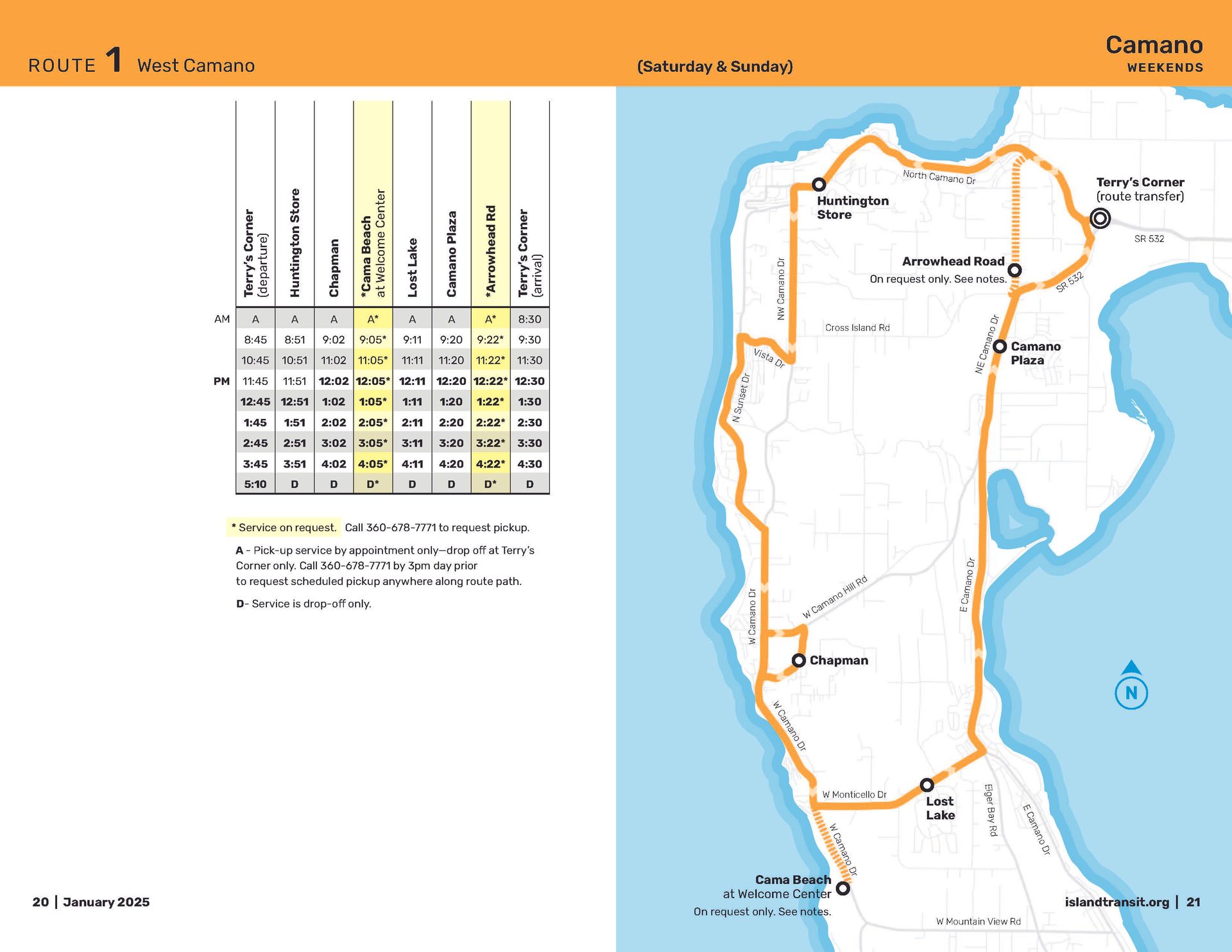 Route 1W Camano Saturday