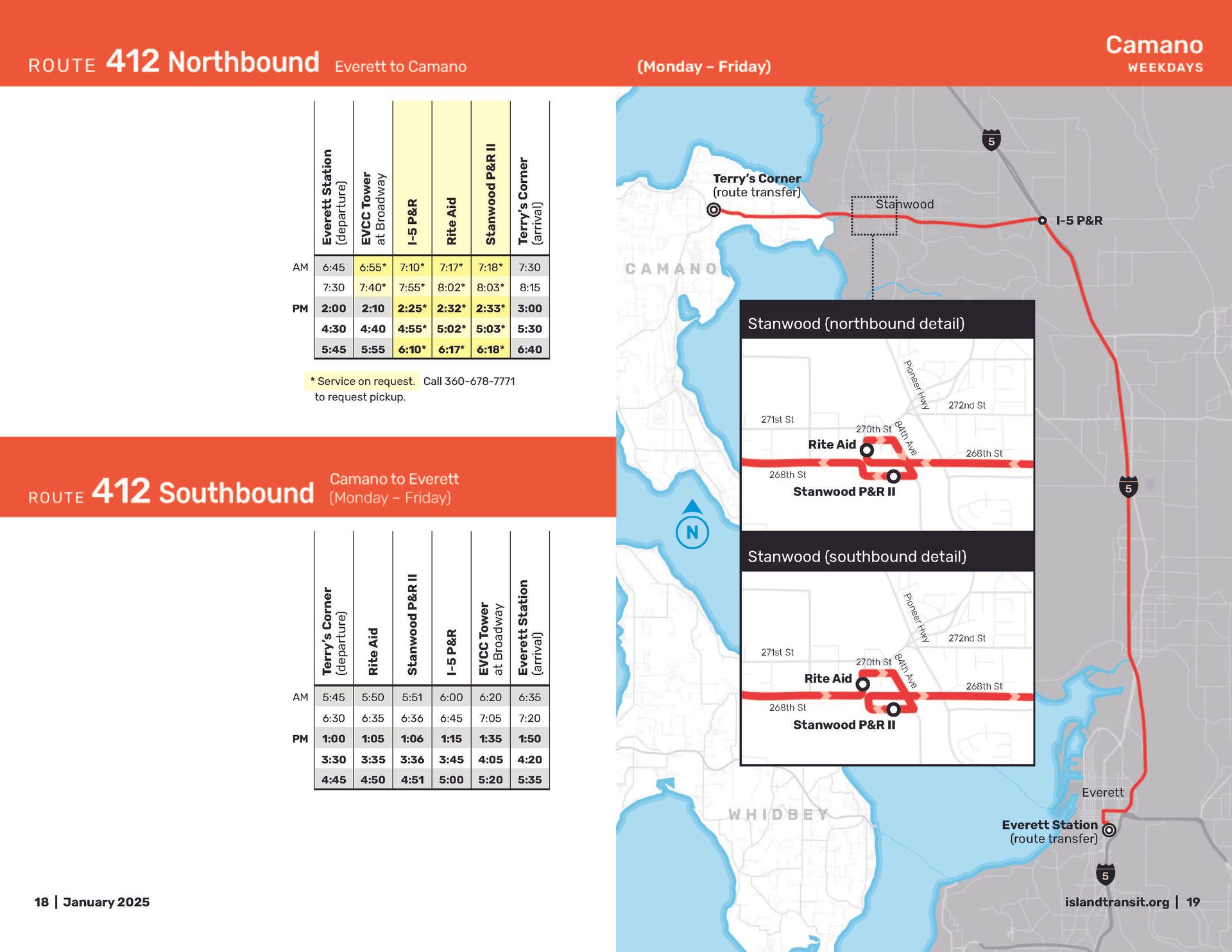 Route 412 Camano/Everett Weekday