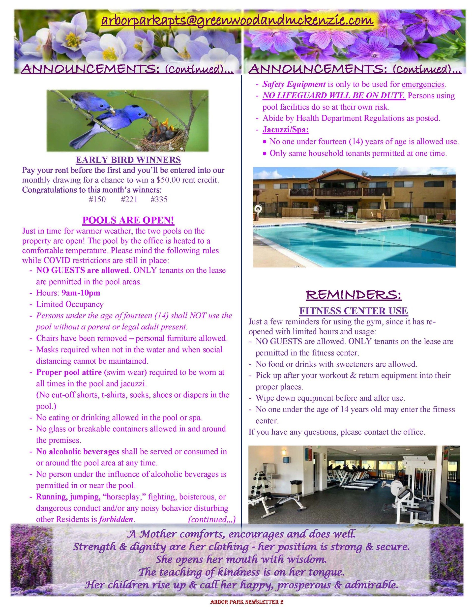 Resident Newsletter - May