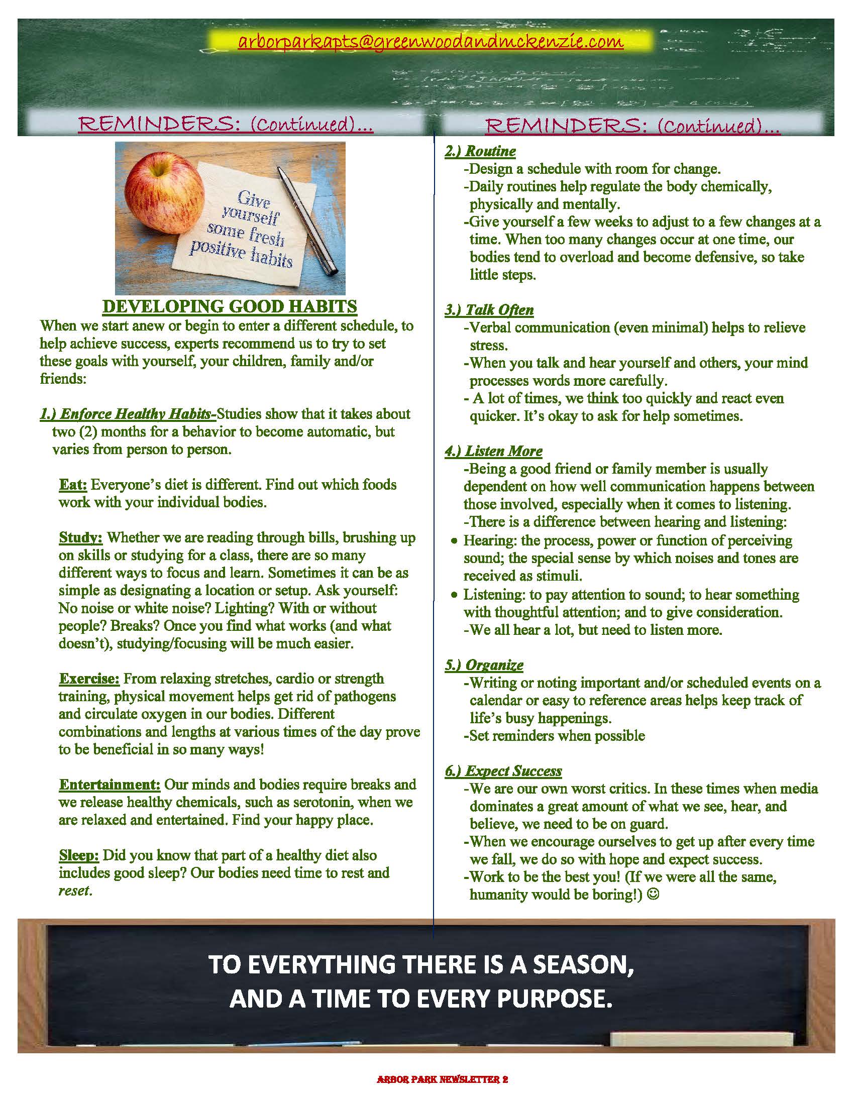 Resident Newsletter - September