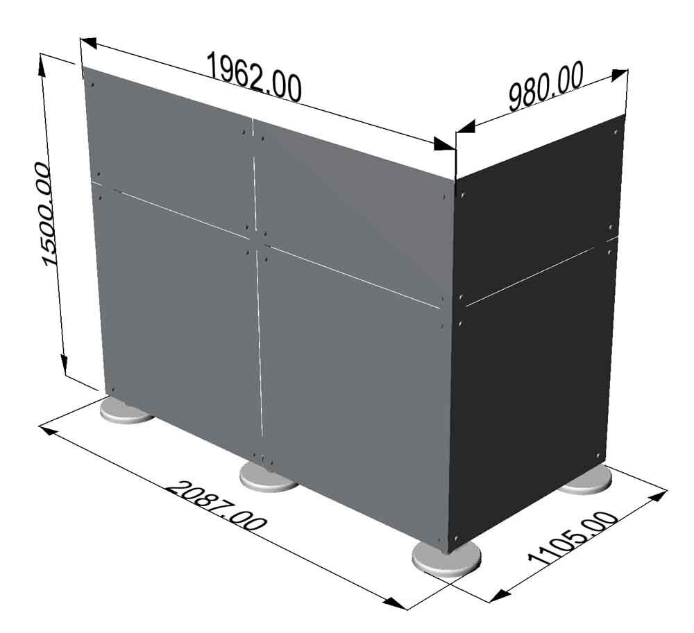Mobile corner partition walls: self-supporting modular walls