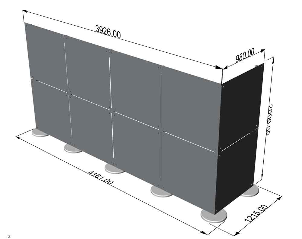 Mobile corner partition walls: self-supporting modular walls