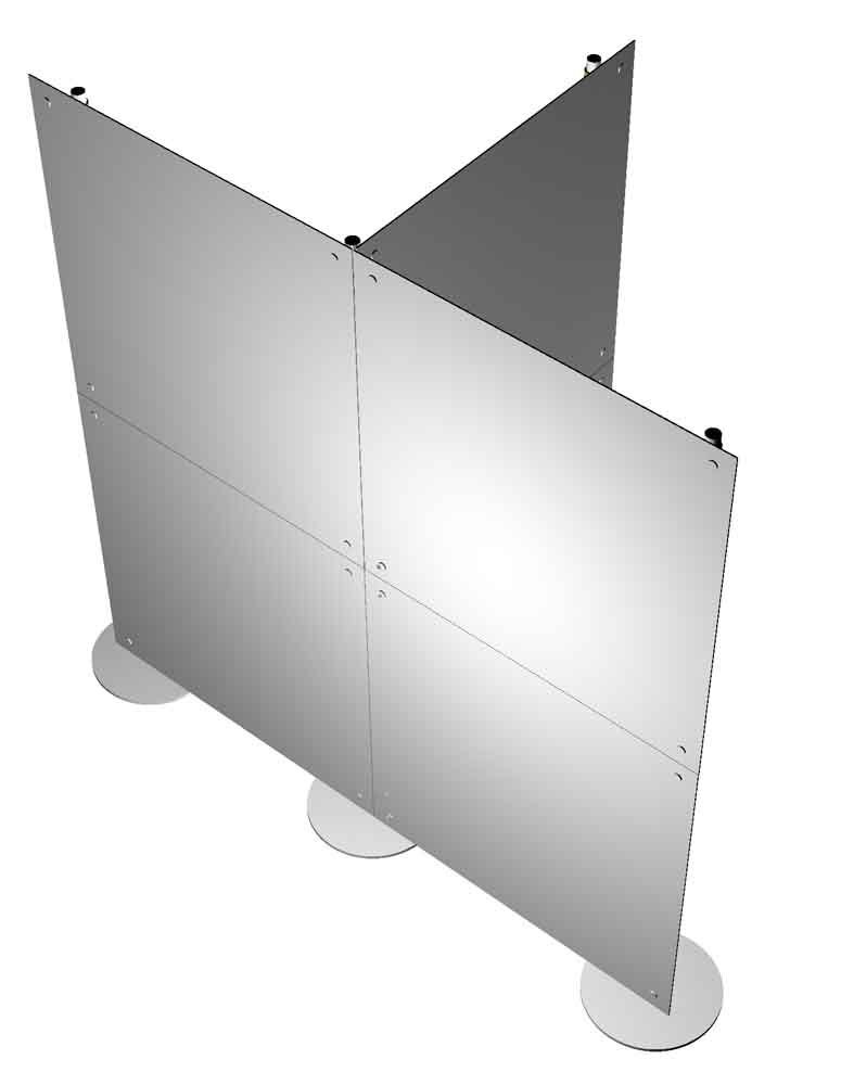 Mobile corner partition walls: self-supporting modular walls