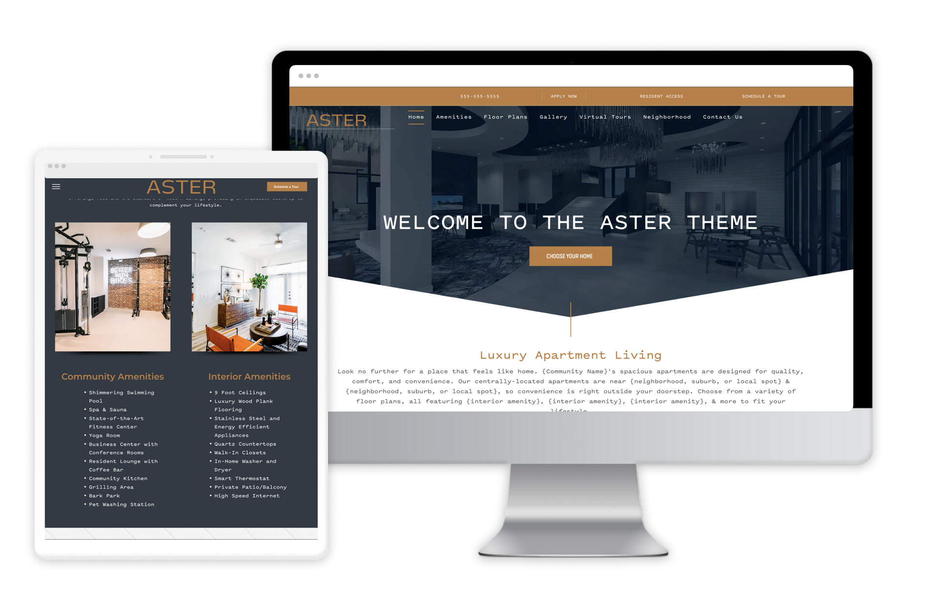 Aster | Apartment Website Theme | Repli