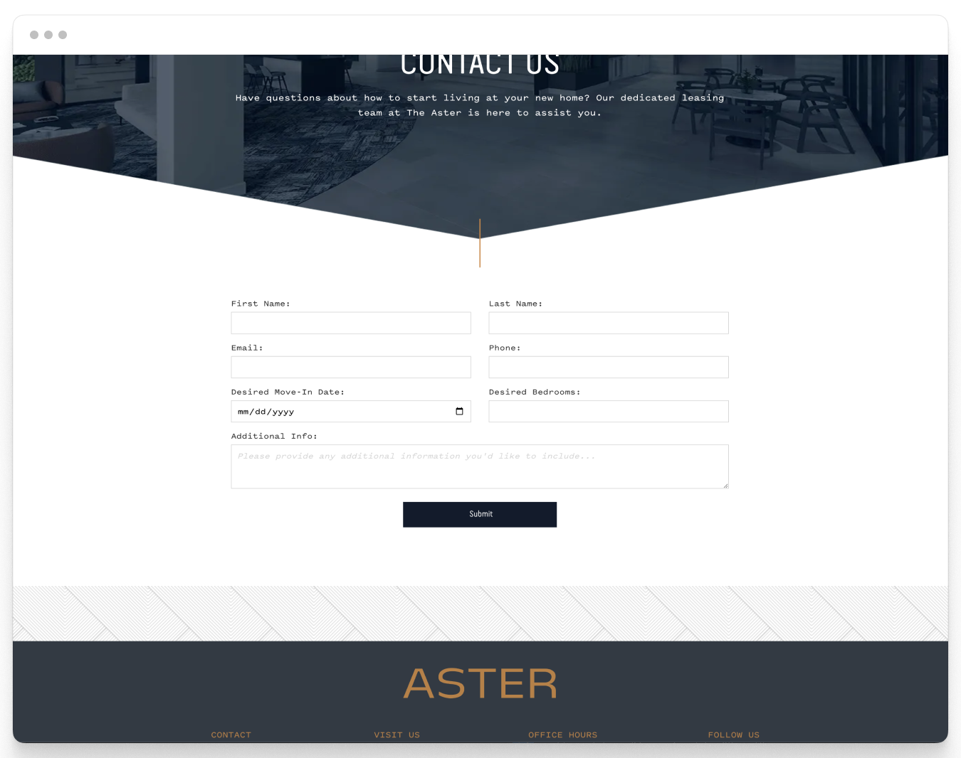 Aster | Apartment Website Theme | Repli