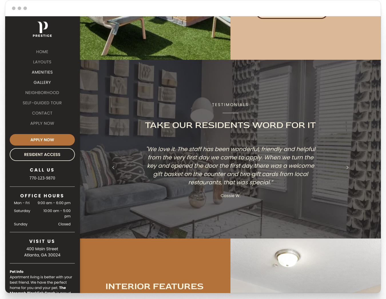 Prestige | Apartment Website Theme | Repli
