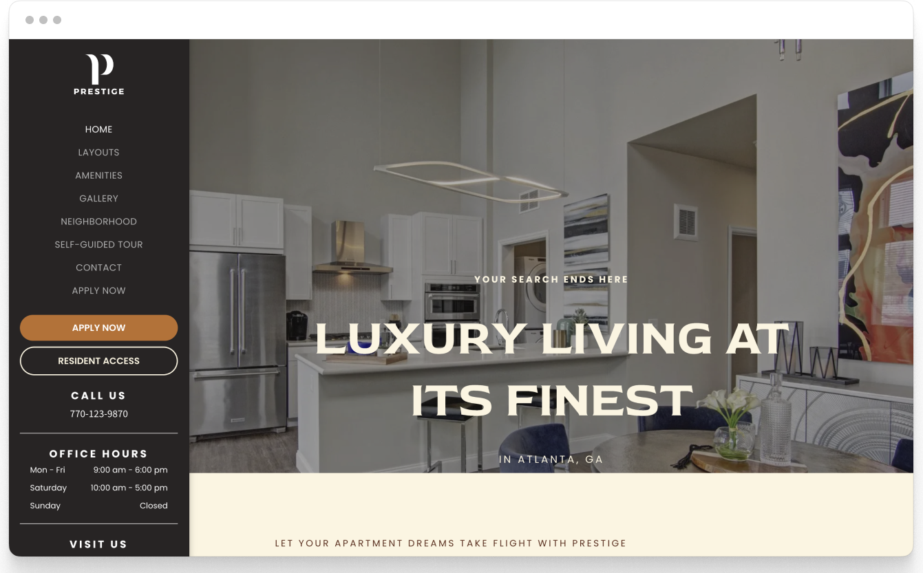 Prestige | Apartment Website Theme | Repli