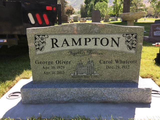 Headstone Photo Gallery | Walker Monument | Utah