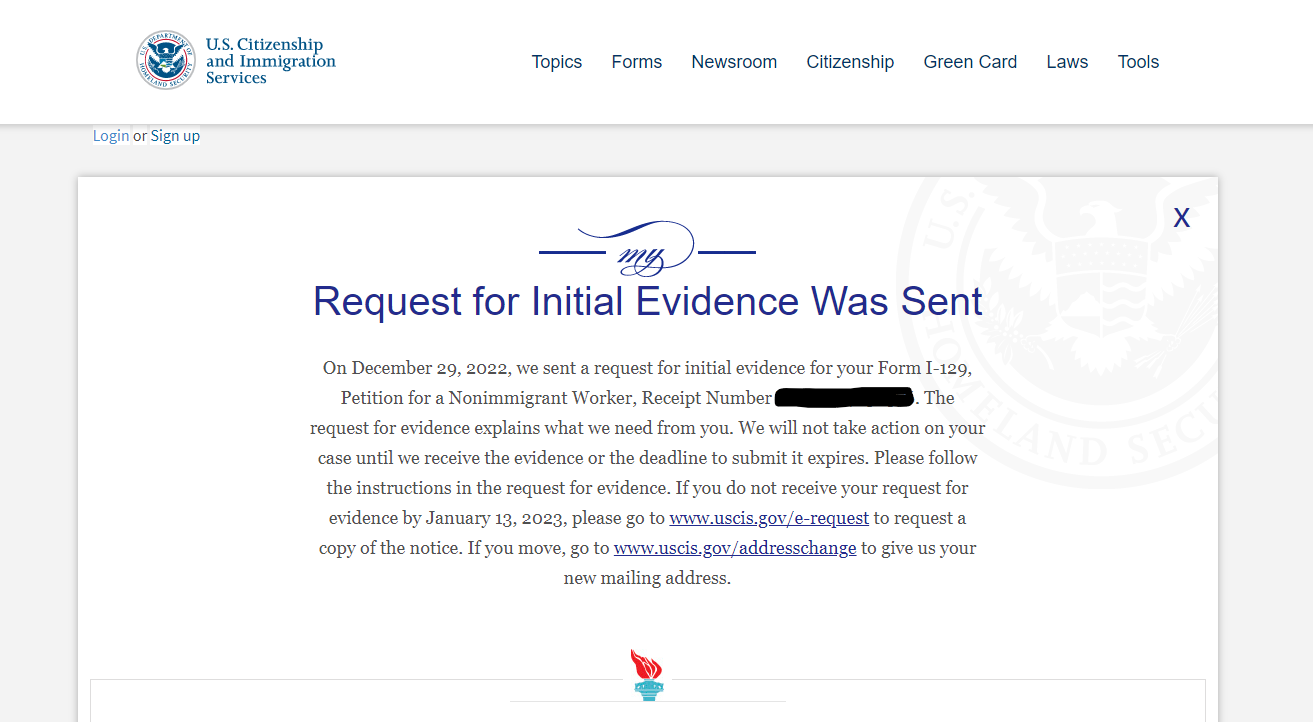 What is a Request for Evidence?